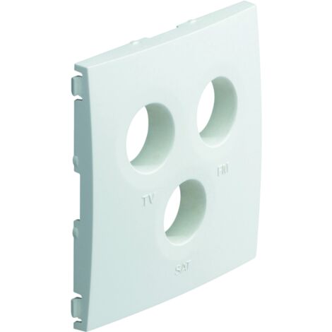 KALLYSTA ENJOLIVEUR POUR PRISE TV+FM+SAT BLANC NÉVÉ