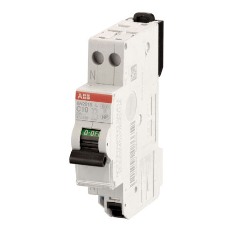 Disjoncteur SN201SL-C10 ABB 10A Phase+Neutre Sans Vis