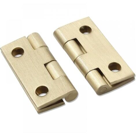 Mini 1-inch Solid Brass Hinges, Brass Cabinet Hinges, Small Box Hinges ...