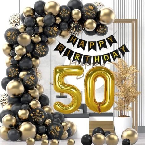 Decoration Anniversaire 50 Ans,Arche Ballon Anniversaire Kit Ballon ...