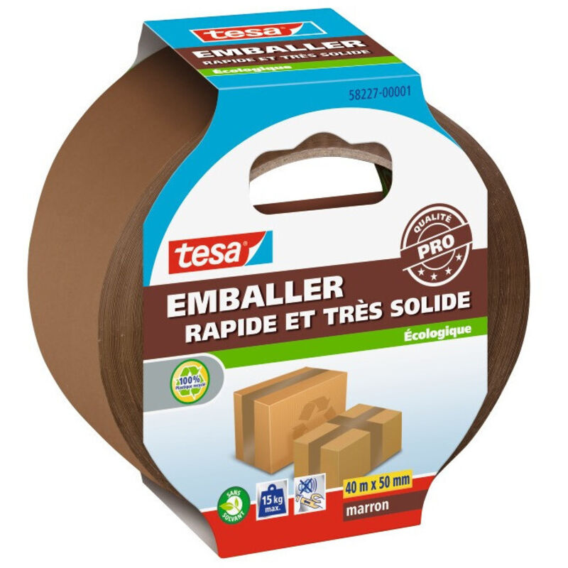 Cinta adhesiva premium para embalar y cerrar cajas marrones 40 m x 50 mm