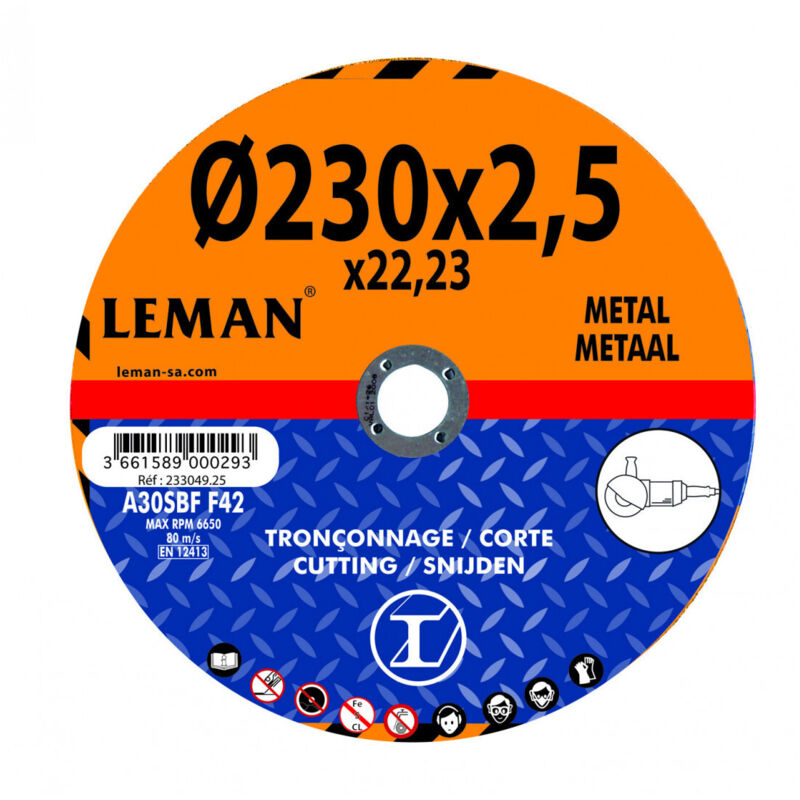 Disco de desbarbado de metal 115x6x22.23 -- Gama Estándar