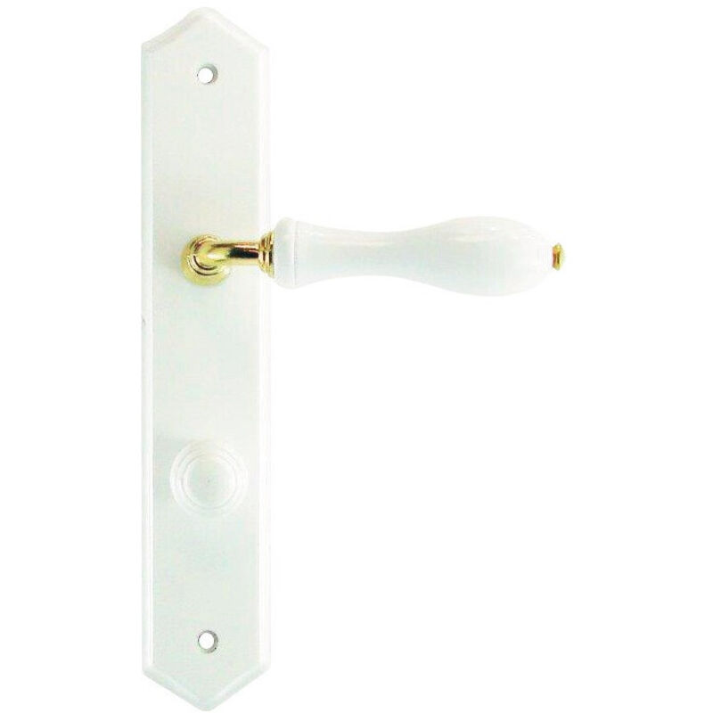 Manija de puerta - Tradición madera - Blanco - 195 mm con cerrojo - Dt 2000