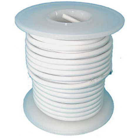 Cable eléctrico flexible de color blanco, sección 1,5 mm² - Longitud: 7 ...