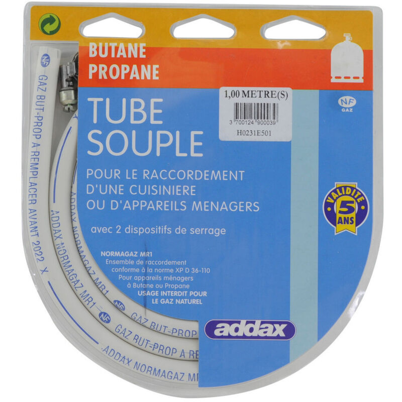 Tube Gaz Butane Propane 1m 6x12 - ADDAX