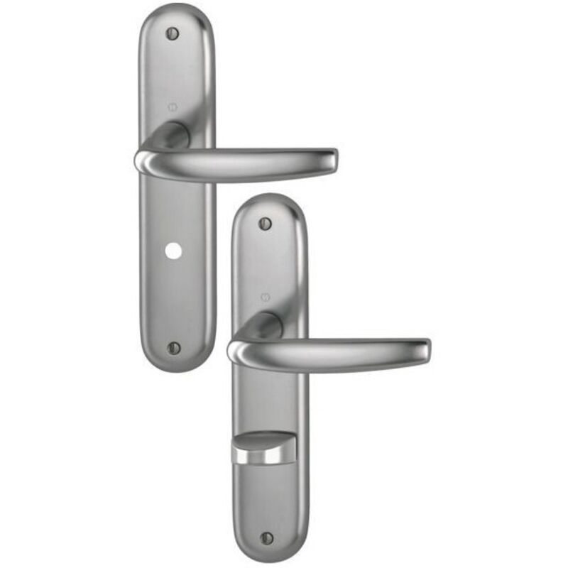 Poignee sur plaque atlanta f9alu aspect inox 1530-3200p - bcc