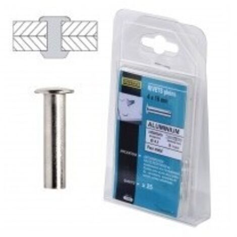 rivetti pieni in alluminio designazione 25 rivetti ø X lunghezza 4 X 16 ...