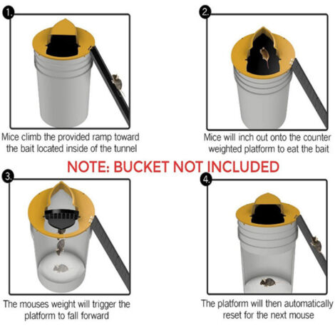 High Quality Mousetrap Slide Bucket Lid Mouse Rat Trap Flip N Slide ...