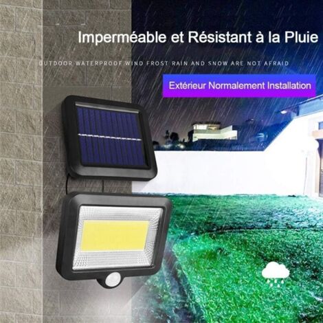 Solar-Außenleuchte mit Infrarot-Bewegungsmelder, 100 COB-LED-Flutlicht ...