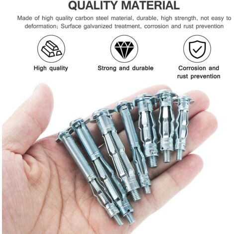 80 Pcs Pince Cheville Molly Moly Placo a Metalique, Expansion pour ...