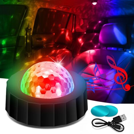 Tragbare Disco-Licht, schwarze Mini-Discokugel USB-wiederaufladbar ...