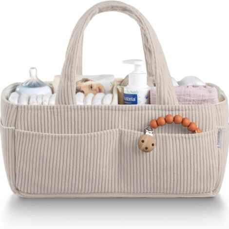 Panier de rangement pour produits pour bébé, panier à couches, blanc ...