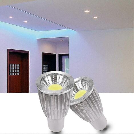 Ampoule LED GU10 blanche de 7 W - Projecteur COB en aluminium pour l ...