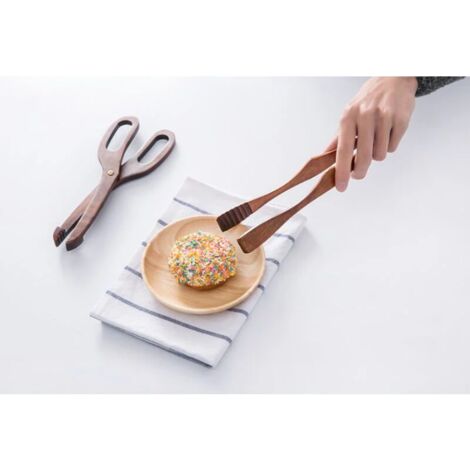 Pinces alimentaires en bois Pinces grille-pain Pinces barbecue anti ...