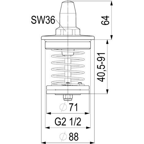 JS HAUT DE GAMME POUR VENTILATION ARRIÈRE DN65, 2 1/2", BRASS, EPDM