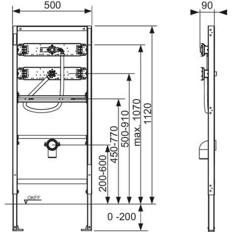 Ensemble de urinoir TECEbase composé d'un module urinoir avec fixation ...