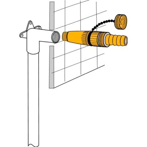 Bouchon de construction 1/2" et vanne F+E, insert MS