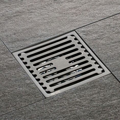 Sanitär-Bodenablauf Pistole Grau [10X10cm]