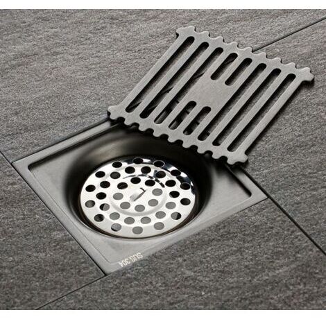 Sanitär-Bodenablauf Pistole Grau [10X10cm]