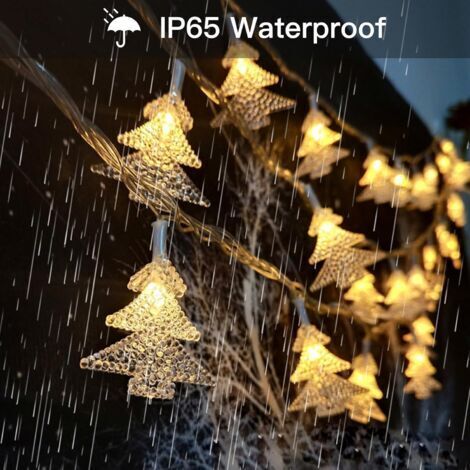 Solar-Lichterkette für den Außenbereich, 6,5 m, 30 LEDs, wasserdicht, 8 ...