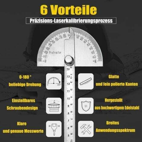 180-Grad-Winkelmesser, verstellbares Winkel lineal zum Zeichnen und ...