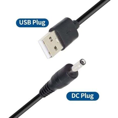 2er-Pack 5 V DC Stromkabel, USB 2.0 Stecker auf DC 3.5 mm x 1.35 mm ...