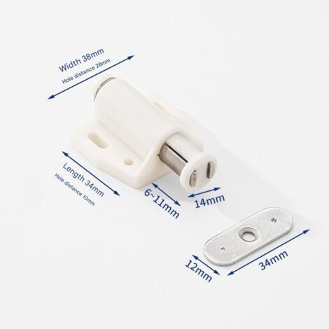 6 PCS Magnetic Push Latch Plastic Magnetic Touch Latch Soft Close ...