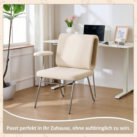 Chaise - Chaise de Bureau avec Niche Intégrée pour Chat, Pivotante 360 ...