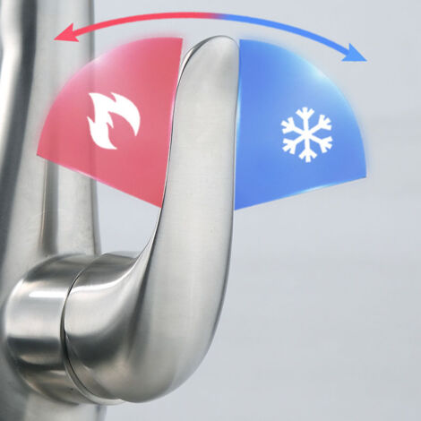 Robinet de cuisine professionnel avec bec rotatif à 360 degrés ...