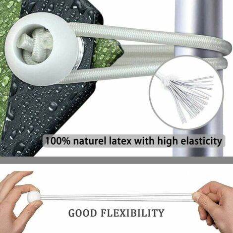 Packung mit 75 elastischen Kordeln mit Bungee-Kugeln – Ideal zum ...