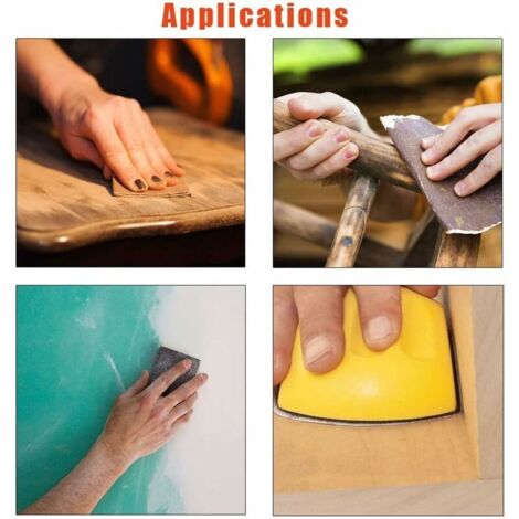 Hand Sanding Block, Sanding Disc Wedges, 150mm (6 inch) for Wood ...