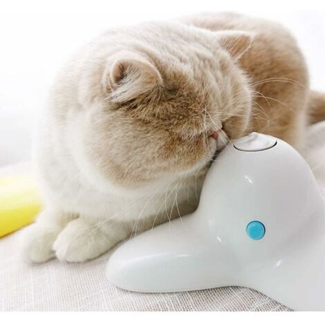 Interactive indoor cat toy with 360° rotating butterfly (yellow)