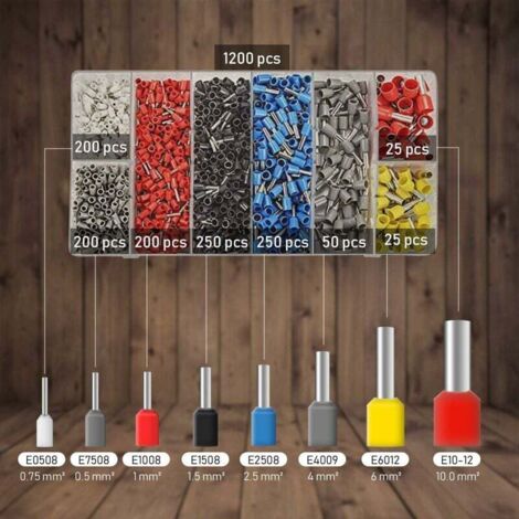 1200-piece electrical connector set, crimp connectors for cross ...