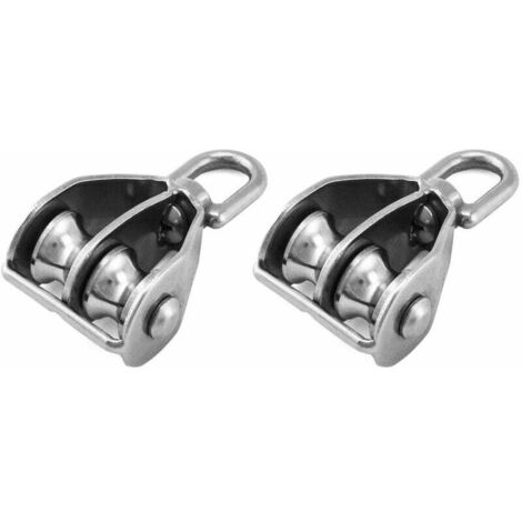pieces M15 double roller block made of stainless steel 304, rotating ...