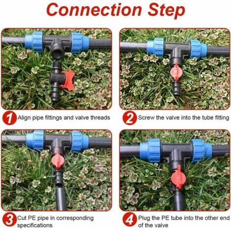 12-piece garden hose shut-off valve set, 16 mm irrigation hose valve ...