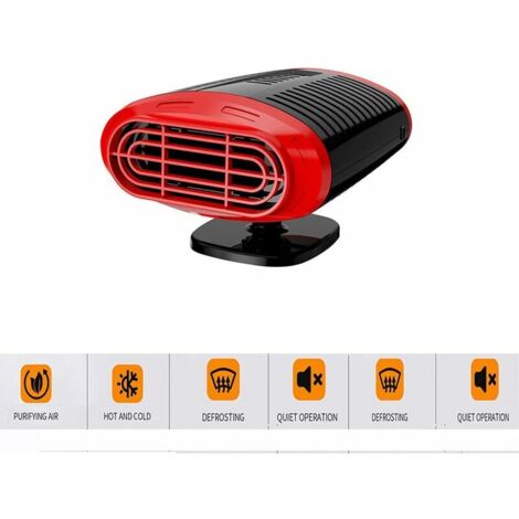 Mini car heater, portable, 12V, 120W, cigarette lighter plug, defroster ...