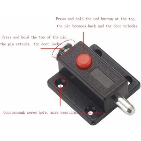 4-piece, spring-loaded window and cabinet knob, automatic door lock ...