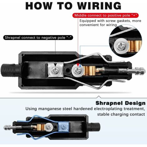 2pcs Universal 12V/24V Cigarette Lighter Plugs with 8A Fuse, Male ...
