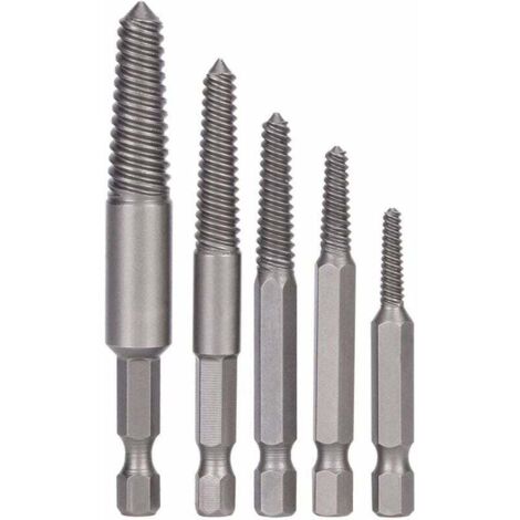 Screw extractor, bolt extractor, 5-piece screw extractor with hexagonal ...