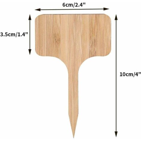 Set of 24 Eco-Friendly T-Shaped Labels for Bamboo Plants, Seeds ...