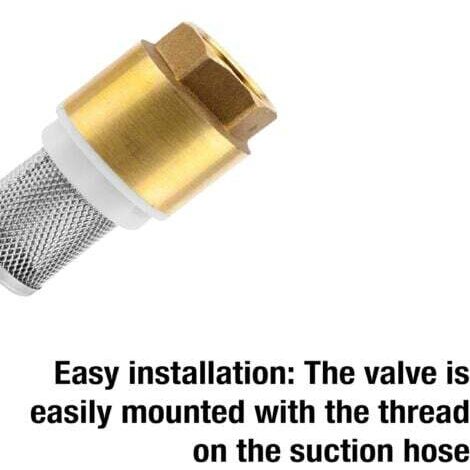 Brass foot valve: Check valve, 32 mm (G 1 inch) thread for connection ...