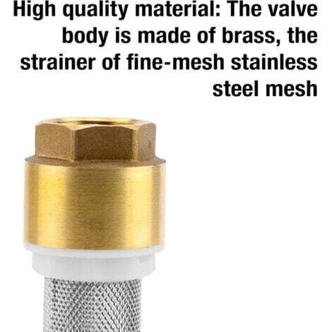 Brass foot valve: Check valve, 32 mm (G 1 inch) thread for connection ...