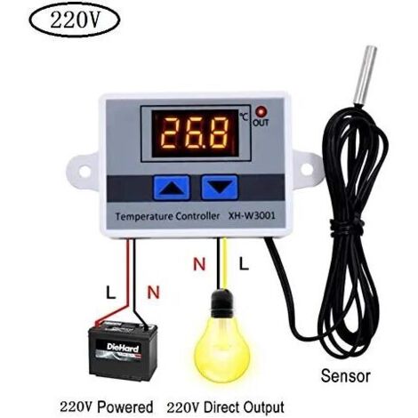 220V Digital Thermostat Temperature Controller Cooling and Heating Control