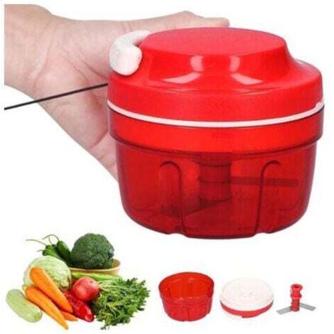 Onion Chopper, Kitchen Tool, Vegetable Chopper, Manual Food Processor (Red)