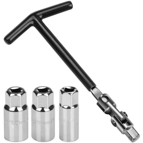 Spark Plug Wrench with 3 Sockets (16mm, 18mm, 21mm) - Motorcycle Spark ...
