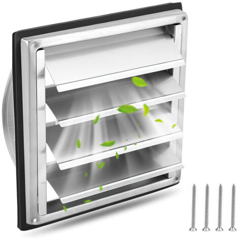 150mm stainless steel ventilation grille with movable flaps, mosquito ...
