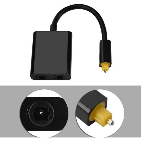 2 in 1 Audio Splitter with Optical Output, Dual Port Optical Audio ...