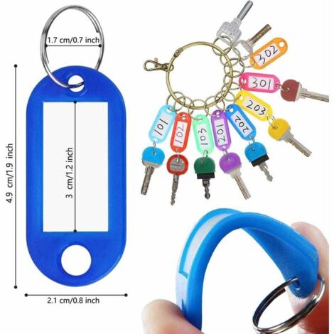 20 Writable Keychains, Colorful Keychains, Hand-Labeled Tags, ID Tags ...