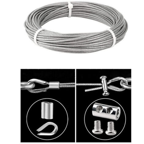 50m/3mm Stainless Steel Wire Rope, Coated Stainless Steel Wire Rope ...