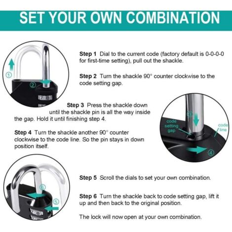 Combination Lock, 4-Digit Combination Lock, Gym Lock, School Locker ...